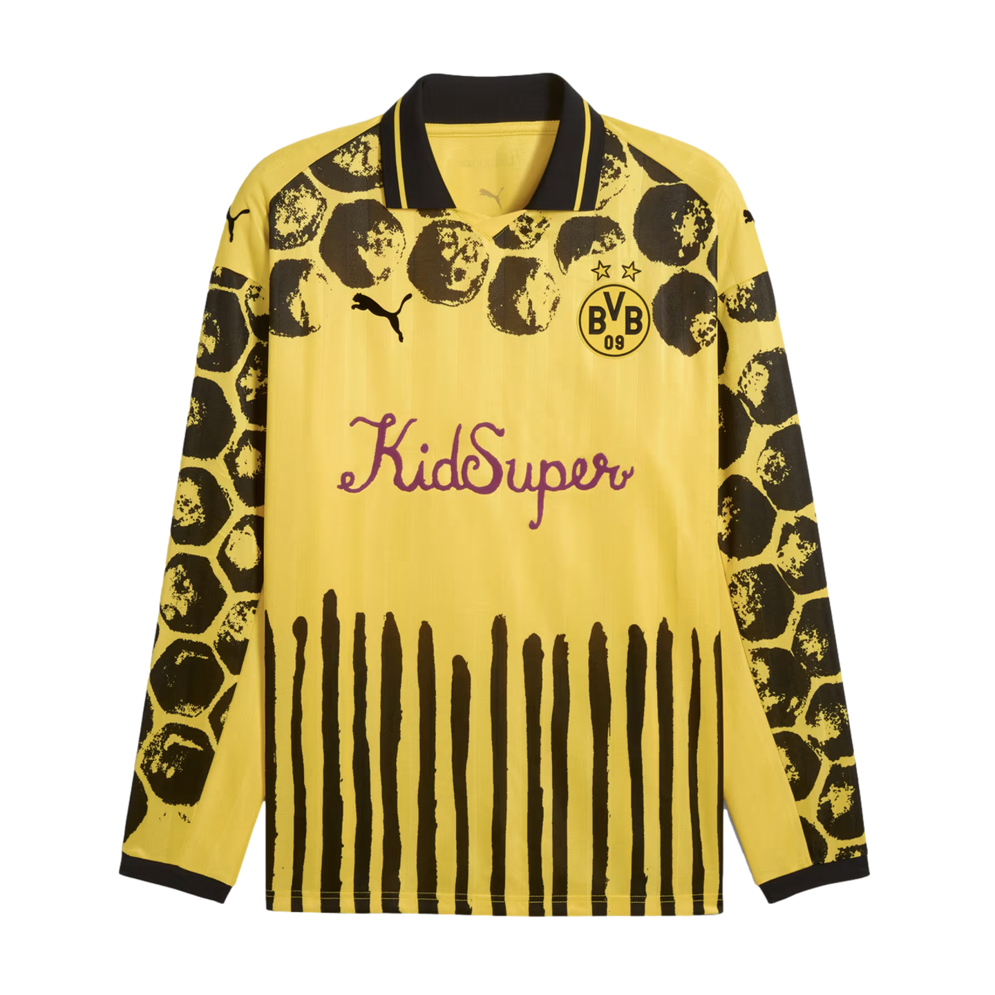 Puma Borussia Dortmund x Kidsuper CWC Long Sleeve Retro Jersey Soccer ...